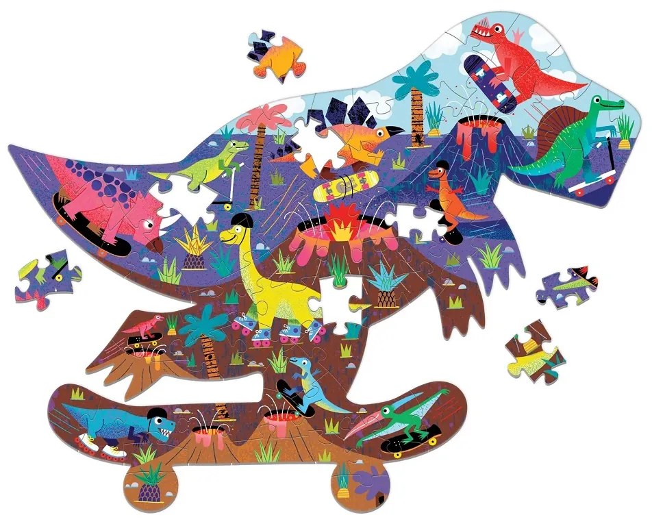 Mudpuppy Puzzle Jurský skatepark 75 dílů