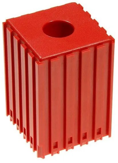 Plastový box pro nástroj s kuželovou stopkou MORSE M2 50x50, modul 5x5, 1 dutina, červená