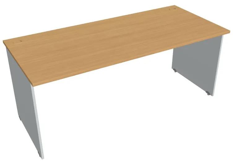 Stůl pracovní rovný 180 cm - Hobis Gate GS 1800 Dekor stolové desky: buk, Dekor lamino podnože: šedá