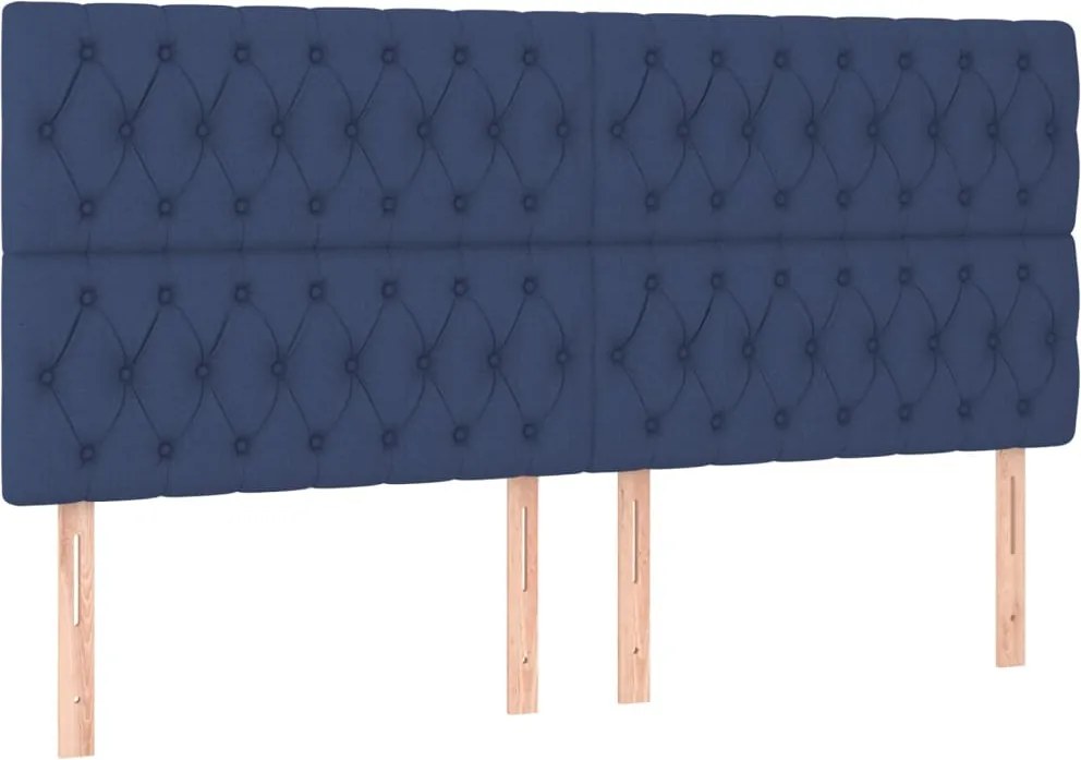 Box spring postel s matrací modrá 180x200 cm textil 3137419