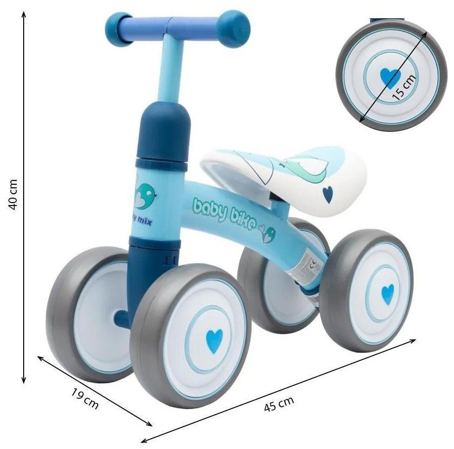 BABY MIX Dětské odrážedlo Baby Mix Baby Bike Černobílé football