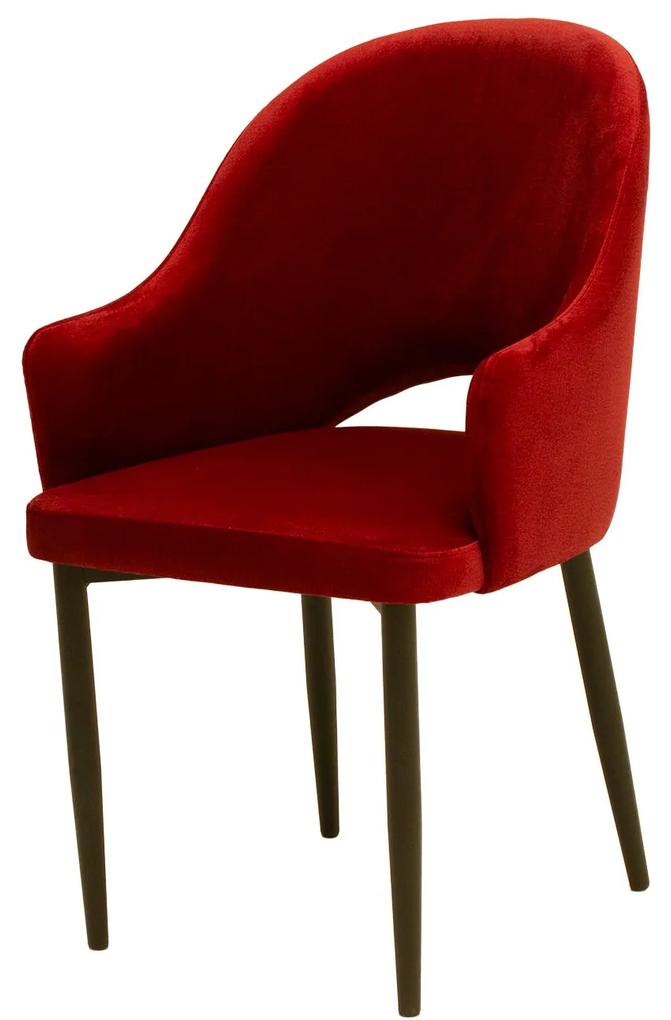 Bradop Židle čalouněná RITA podnož černá kovová Z209 | Látka: 254 - MAGIC-VELVET-254,Provedení: CM - CM