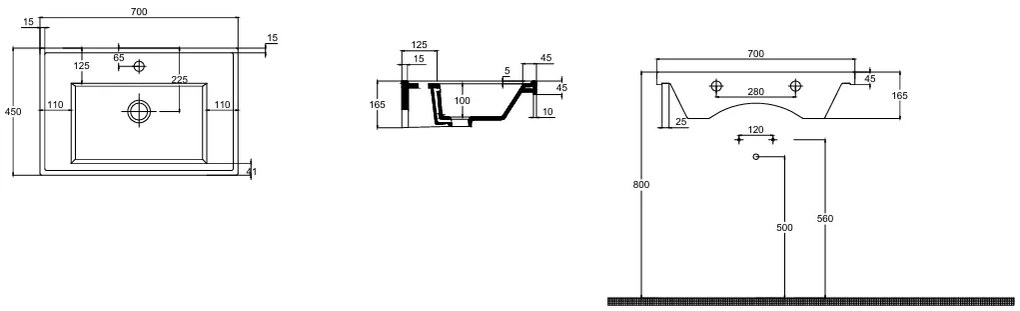 Lavedo Lion Komo I 70 White koupelnová skříňka s umyvadlem