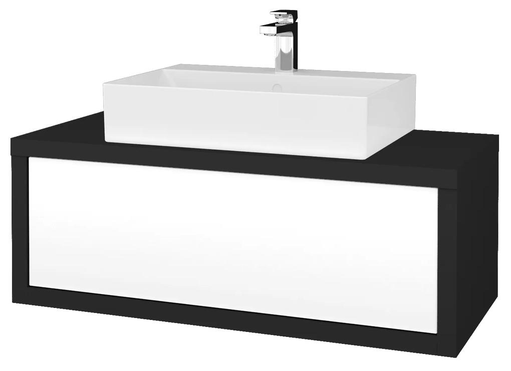 Dřevojas Koupelnová skříň STORM SZZ 100 (umyvadlo Kube) Varianta: D01 Beton / D01 Beton