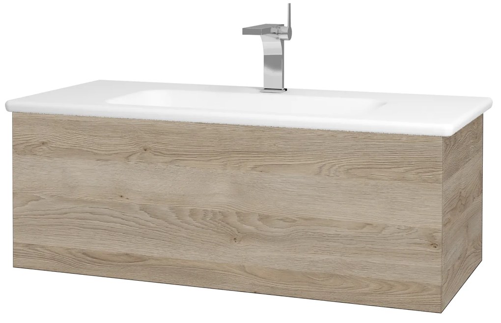 Dřevojas Koupelnová skříň VARIANTE SZZ 100 (umyvadlo Euphoria) Varianta: N01 Bílá lesk / N06 Lava