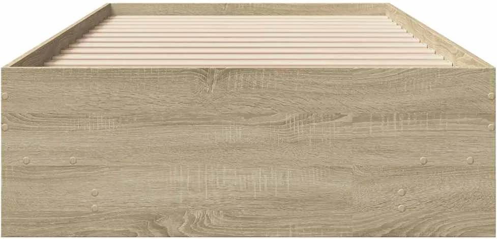 Rám postele bez matrace dub sonoma 90 x 200 cm kompozitní dřevo 3295676