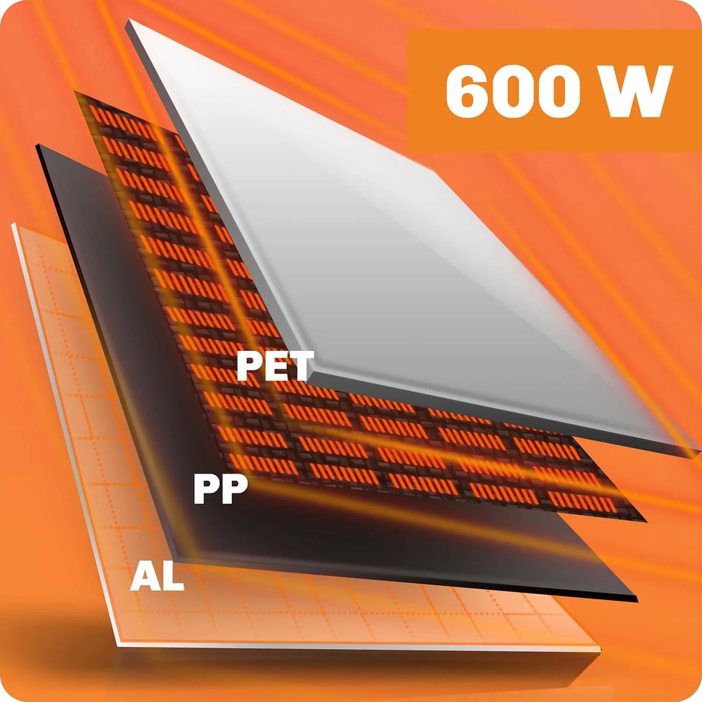 Infračervený ohřívač 600W Berdsen BD-981 WiFi s dálkovým ovládáním a aplikací