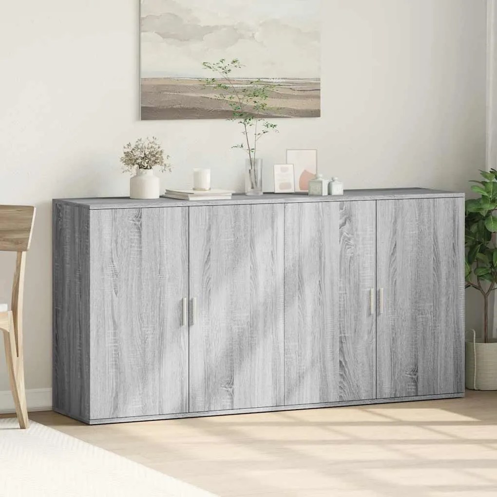 Příborníky 2 ks šedé sonoma 79 x 38 x 80 cm kompozitní dřevo 3276607