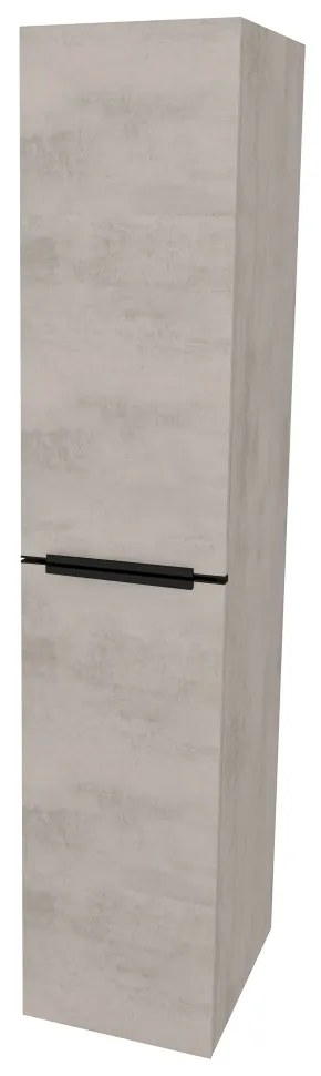 Mereo Mereo, Mailo, koupelnová skříňka vysoká 170 cm, černé madlo, Multidecor, CN594LPBACST