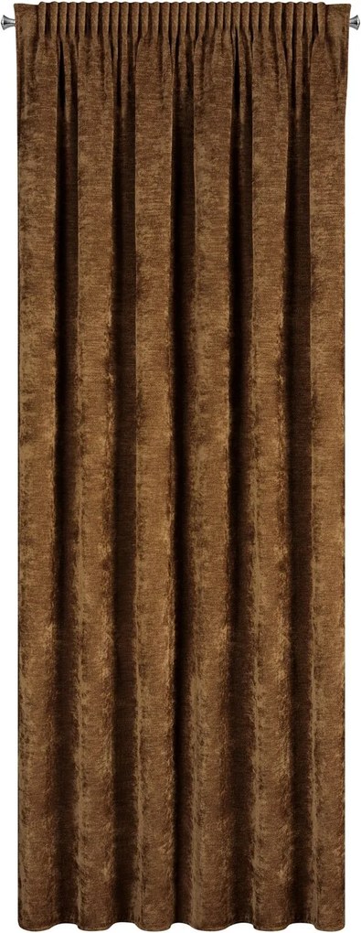 ZATEMŇOVACÍ ZÁVĚS NA PÁSCE NESKA 140X270 CM HNĚDÝ