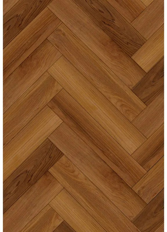 Mexen Lubbock  vzorek vinylových panelů chevron SPC 6,5 mm, podklad IPEX 1,5 mm, 4 V-drážky, Teak - F1186-S