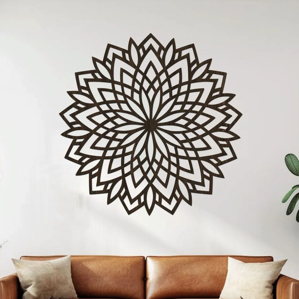 dřevo života Mandala DOBRÉ NÁLADY Zvolte rozměr (cm): 60x60, Zvolte barvu dekoru: Dub zlatý