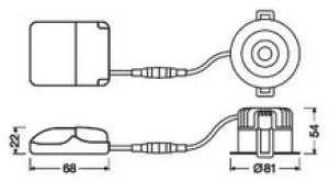 Podhledové LED svítidlo LEDVANCE SPOT DARKLIGHT UGR<19 černé 8W 3000K CRI90 36° stmívatelné
