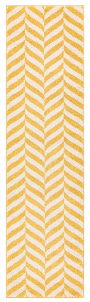 Tribeca Design Kusový koberec Jars Yellow Chevron běhoun Rozměry: 66x240 cm