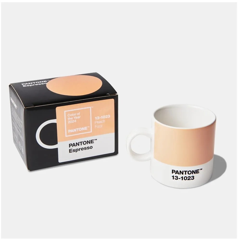 Broskvový porcelánový šálek na espresso 120 ml Peach Fuzz 13-1023 – Pantone