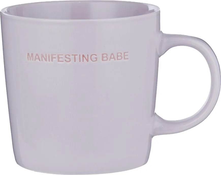 Butlers GOOD VIBES Hrnek "Manifesting Babe"  400 ml - sv. fialová