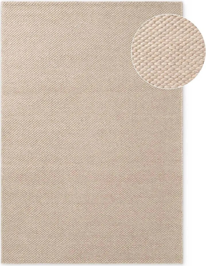 Béžový ručně tkaný vlněný koberec 200x290 cm Lyon Beans – Elle Decoration