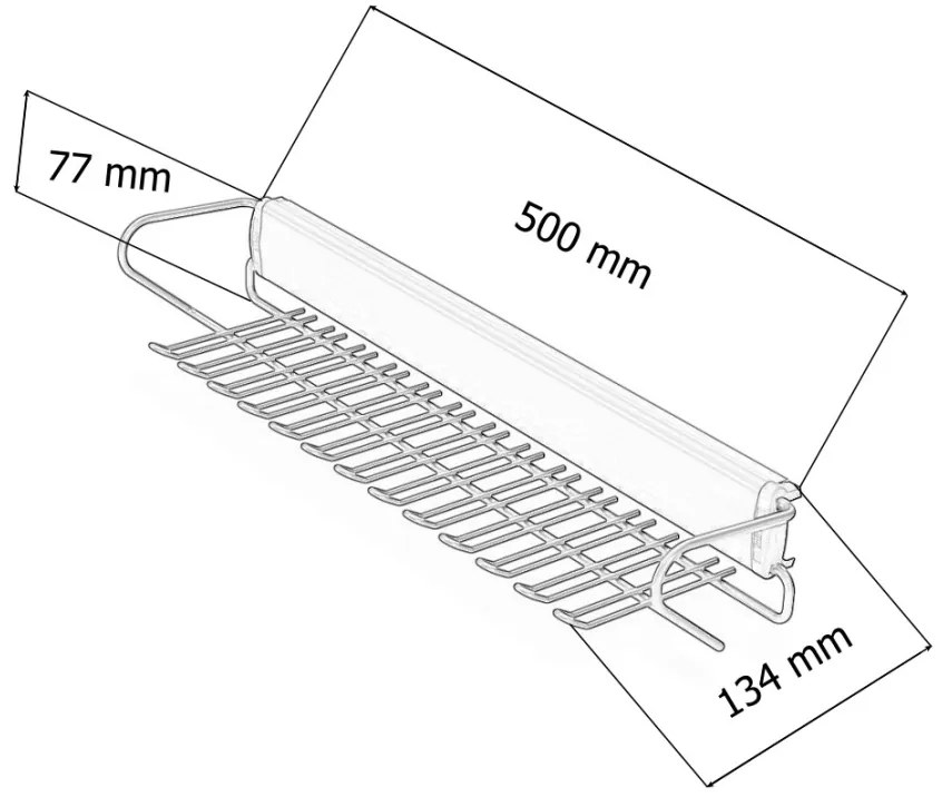 In-Design Výsuvný šatní věšák na kravaty barva věšáku: šedá