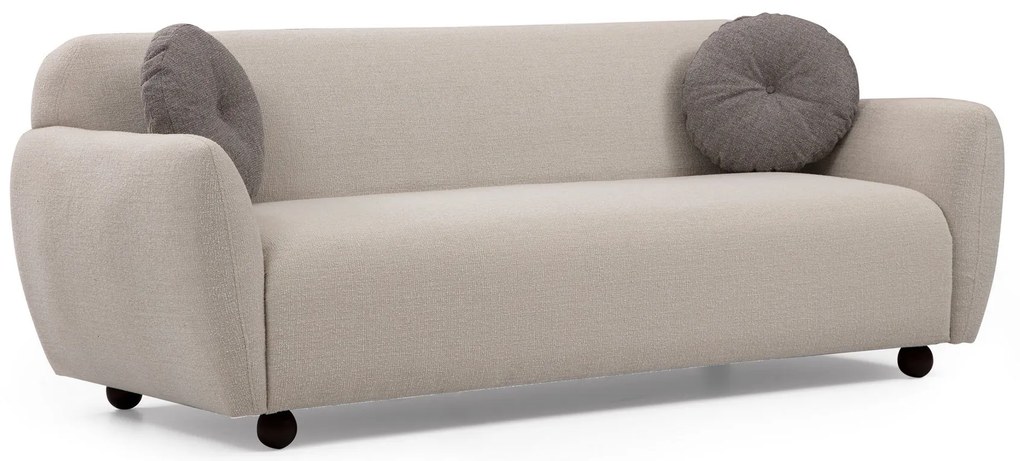 Hanah Home Třímístná pohovka EDDY krémová 223 cm 560ARE1329