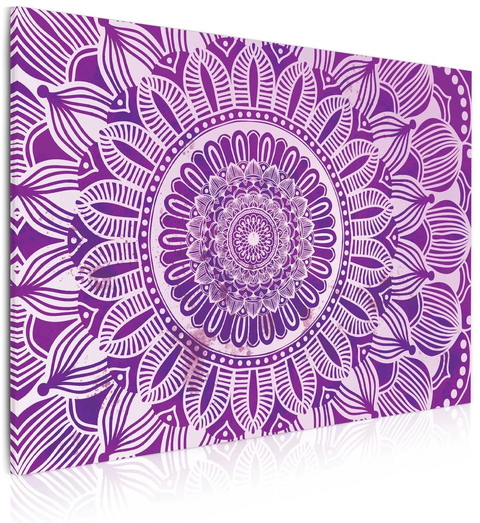 Malvis ® Obraz Mandala fialové slunce Velikost (šířka x výška): 150x100 cm