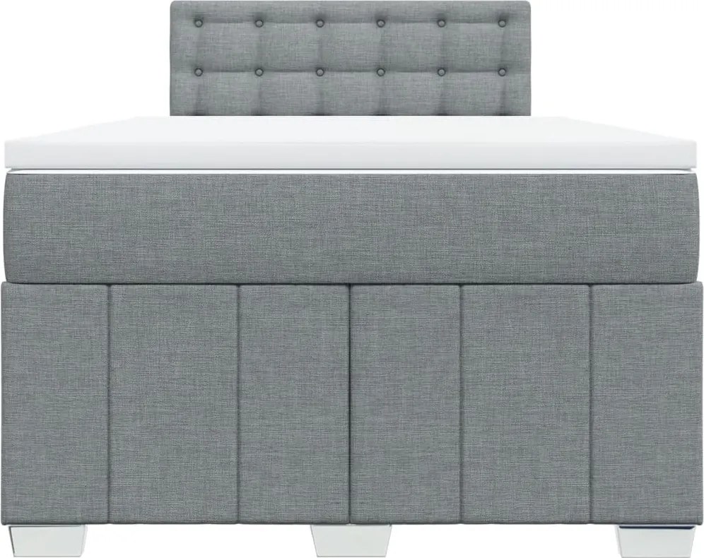 Box spring postel s matrací světle šedá 120x190 cm textil 3289321