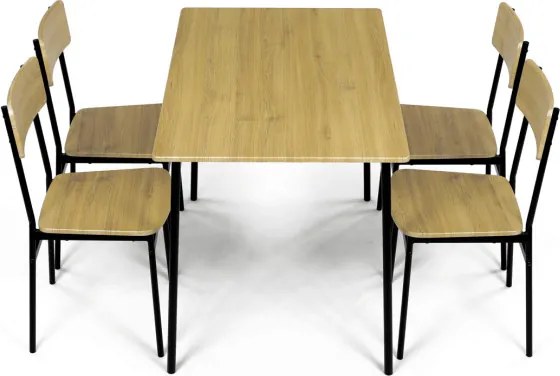 Jídelní stůl se čtyřmi židlemi AUT-O2155 OAK