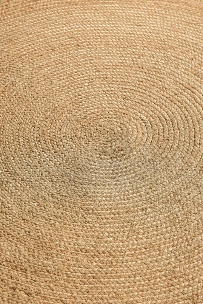 Hanse Home, Kusový koberec Jute Braided 106005 Gold kruh, 100x100 (průměr) kruh, béžová, chodba / předsíň