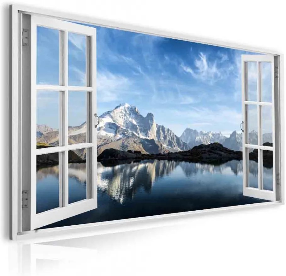 Malvis Malvis Obraz okno francouzské Alpy  120x80 cm