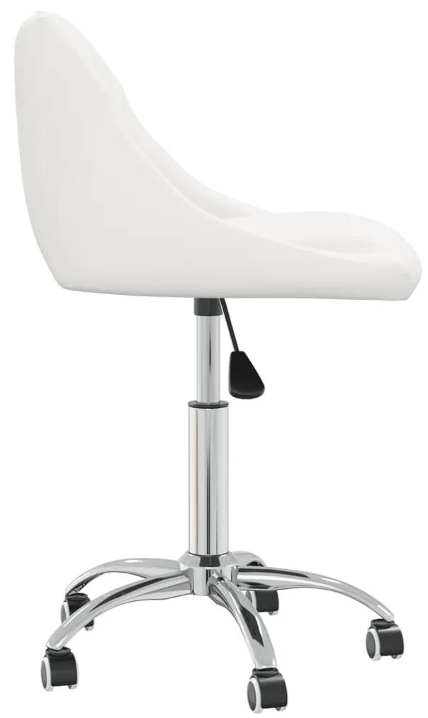 Otočné jídelní židle 4 ks bílé umělá kůže,  3088665