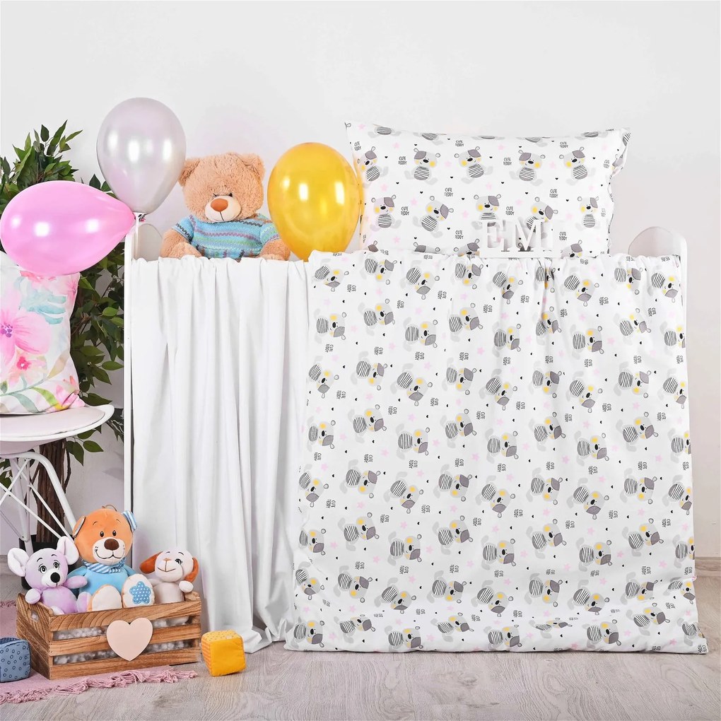 Povlečení dětské bavlněné Teddy EMI: Dětský set 130x90 + 65x45