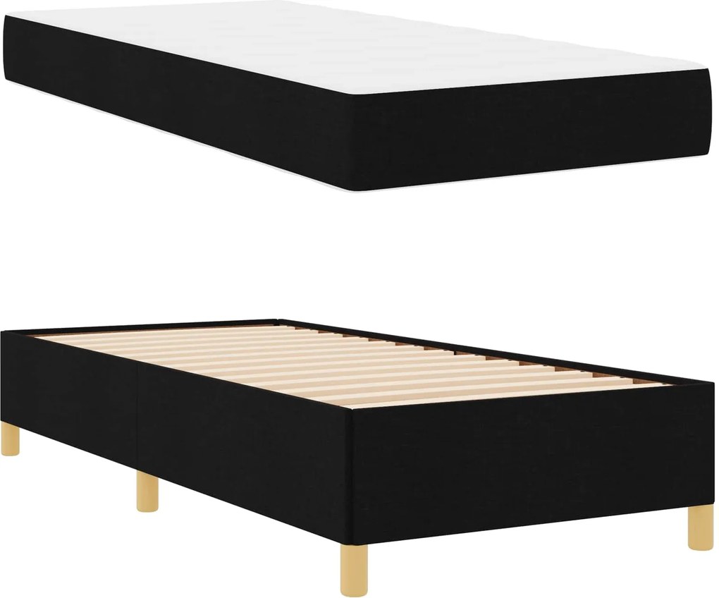Rám postele Černá 100 x 200 cm textil 3398915