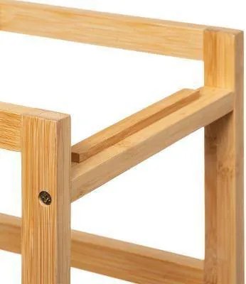 Kuchyňský vozík z bambusu, 2 koše, odnímatelné podnosy