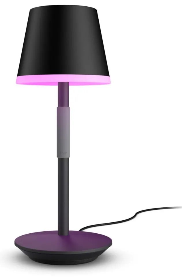 Philips hue 8719514404595 led přenosdná dotyková stolní lampa go 36cm | 1x6,2w | 530lm - černá ip54, white and color ambiance