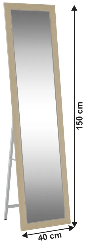 Kondela Zrcadlo, béžová/bílá, ASUEL