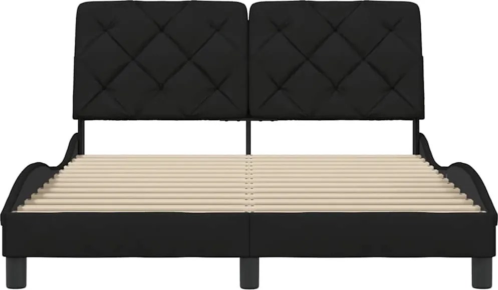 Rám postele bez matrace černý 120 x 200 cm textil 3310589