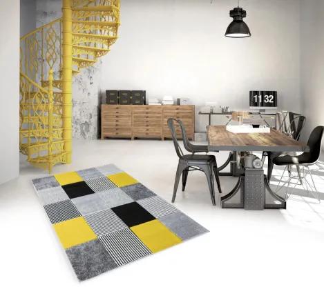 Koberce Breno Kusový koberec ALORA A1039 Yellow, Šedá, Vícebarevné, 120 x 170 cm