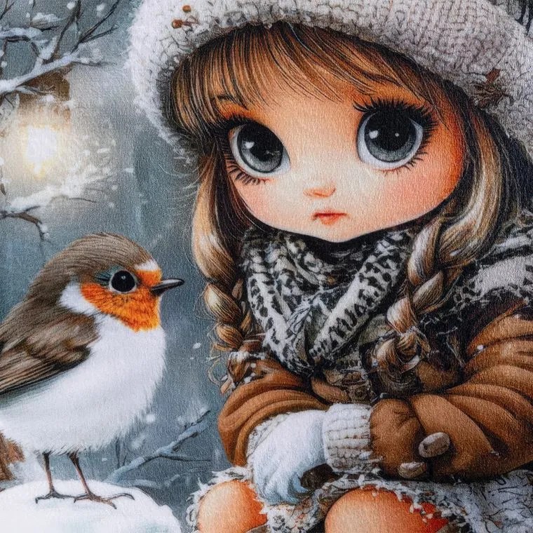 Sada 3 ks povlaků na polštářky WINTER GIRLS 45 x 45 cm
