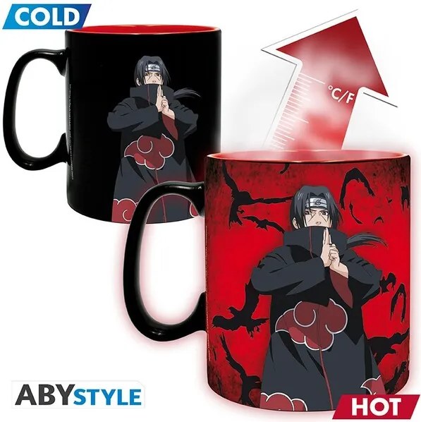 Hrnek Abysse Corp Naruto Shippuden - Kakashi/Itachi (měnící se motiv) 460 ml Vícebarevná