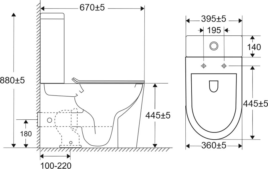 Mereo Mereo, WC kombi, vyvýšené, vario odpad, kapotované, Smart Flush RIMLESS, keramické vč. sedátka, VSD92T1