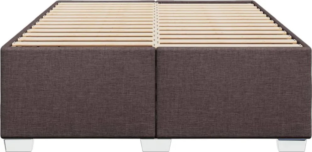 Rám postele bez matrace tmavě hnědý 140 x 190 cm textil 3284474