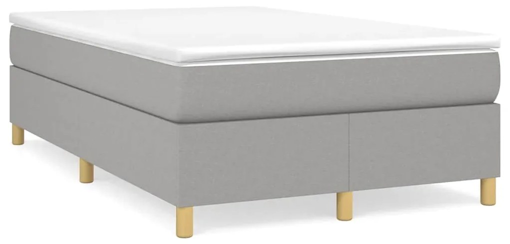 Box spring postel s matrací světle šedá 120x190 cm textil 3269690