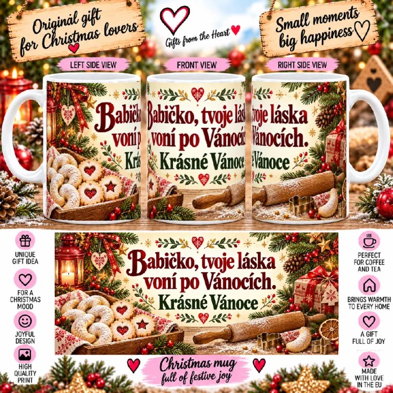 Vánoční hrnek pro babičku – 300 ml