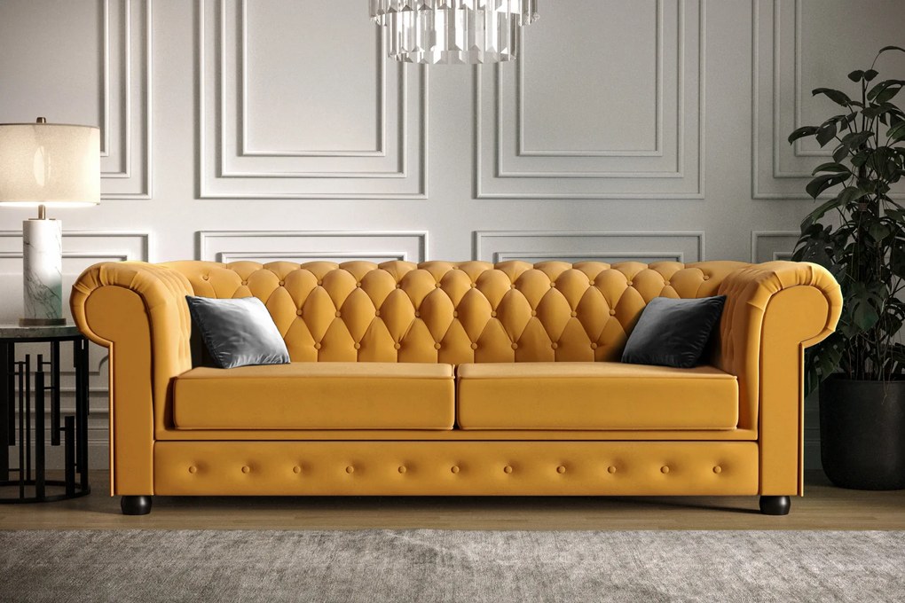 GRAND Pohovka LUXURY, dvojsedák Barva: VELVET 06, Rozkládání do lůžka: Ne