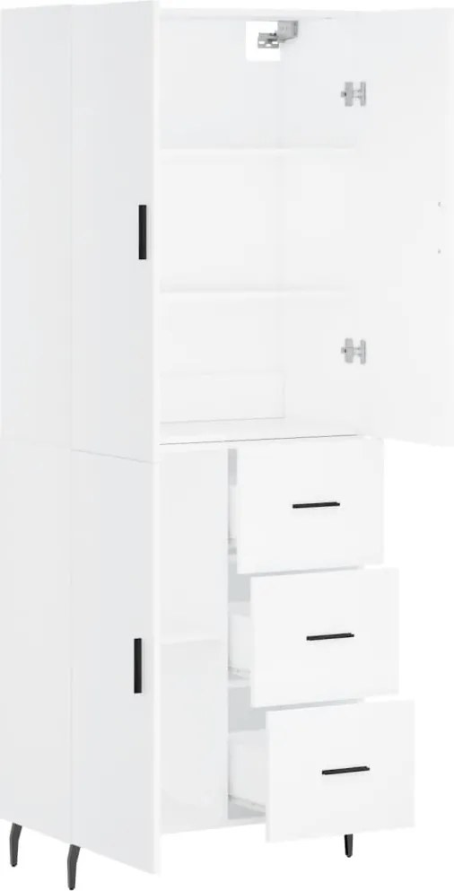 Skříň highboard bílá 69,5 x 34 x 180 cm kompozitní dřevo 3195915