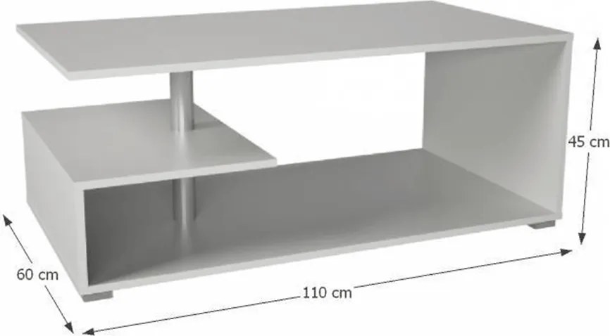 Konferenční stůl DORISA — 110x60x45 cm Kondela Dub wotan