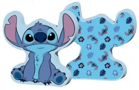 Mister License Company S.L. - Tvarovaný dětský 3D polštářek Stitch | Hebký mikroplyšový polštář Disney
