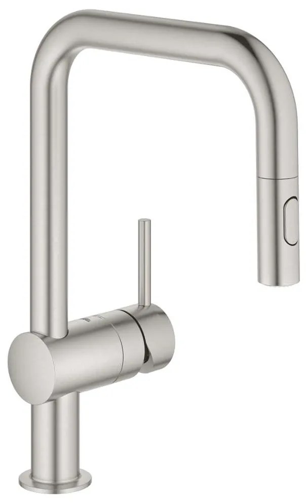 Grohe Minta - Dřezová baterie s výsuvnou sprškou, supersteel 32322DC2
