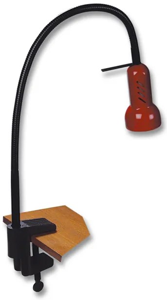 Lampa stolní červená s klipem