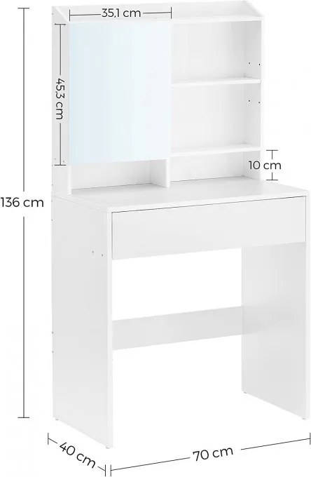 Toaletní stolek se zrcadlem RDT118W01