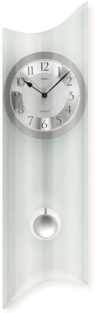 Skleněné kyvadlové hodiny AMS Design 7324